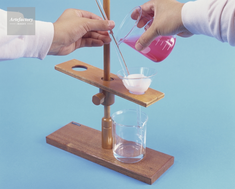 チョークの粉をろ過する・1