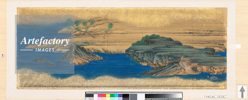 御常御殿 一の間 腰障子 西面 北より4 紙本著色 松鶴図